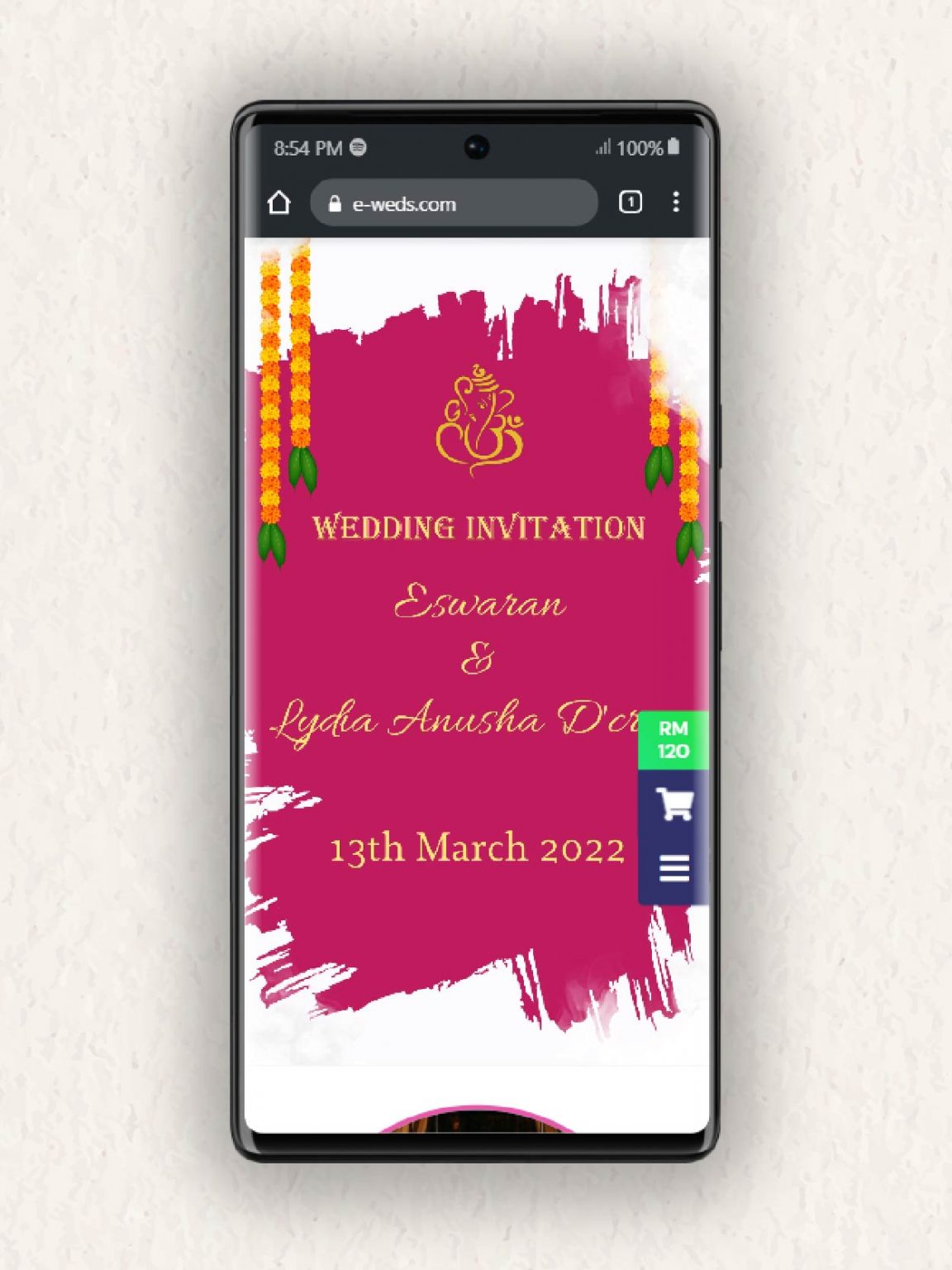 Custom Design | E-Weds - Online Wedding E-Invitations