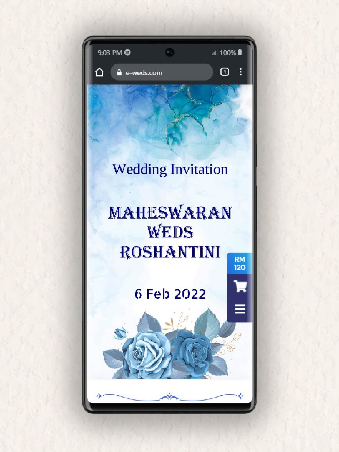 Custom Design | E-Weds - Online Wedding E-Invitations