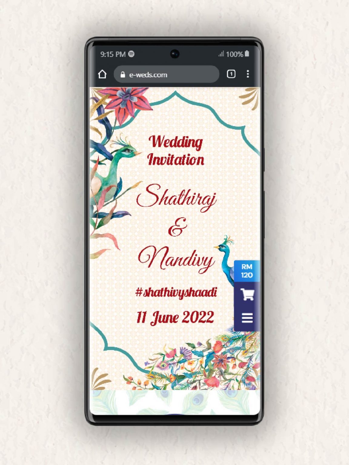 Custom Design | E-Weds - Online Wedding E-Invitations