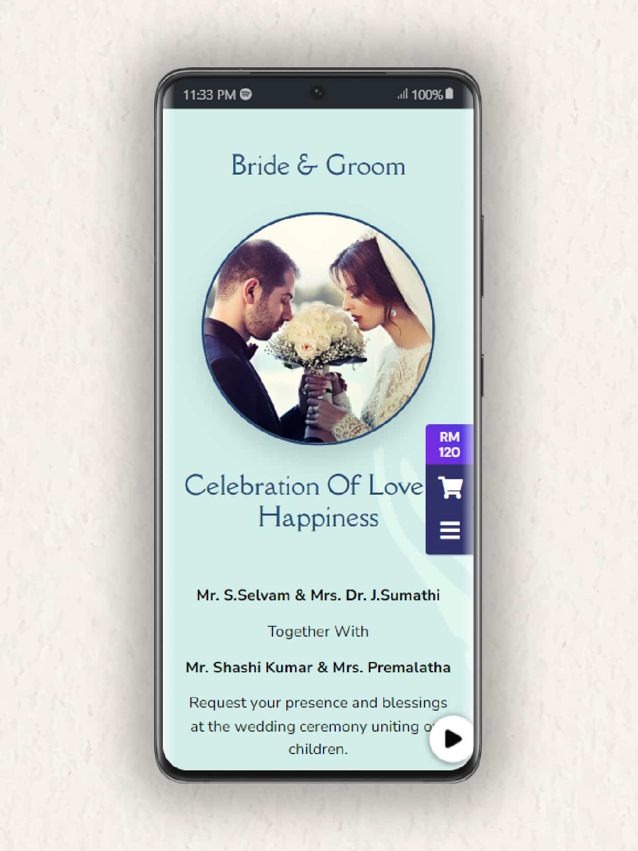 Online Invitation #017 | E-Weds - Online Wedding E-Invitations