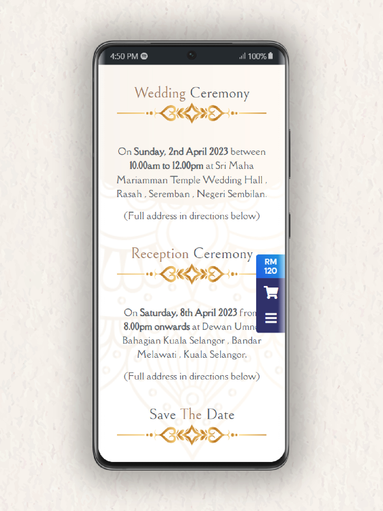 Online Invitation #018 | E-Weds - Online Wedding E-Invitations
